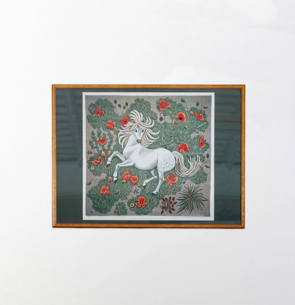 vintage french dom robert framed tapestry print, "farfadet" – Joliette