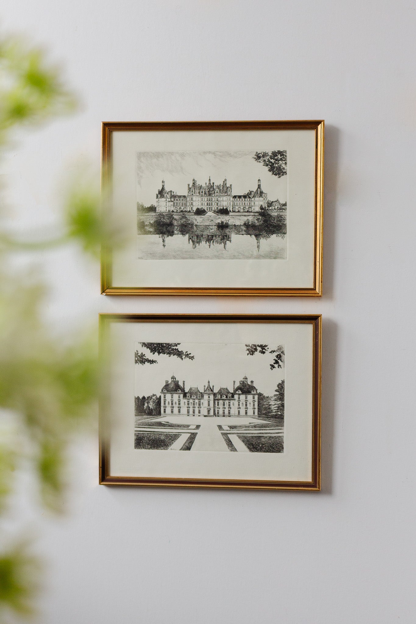 vintage french copperplate engraving in gilt frame – Joliette