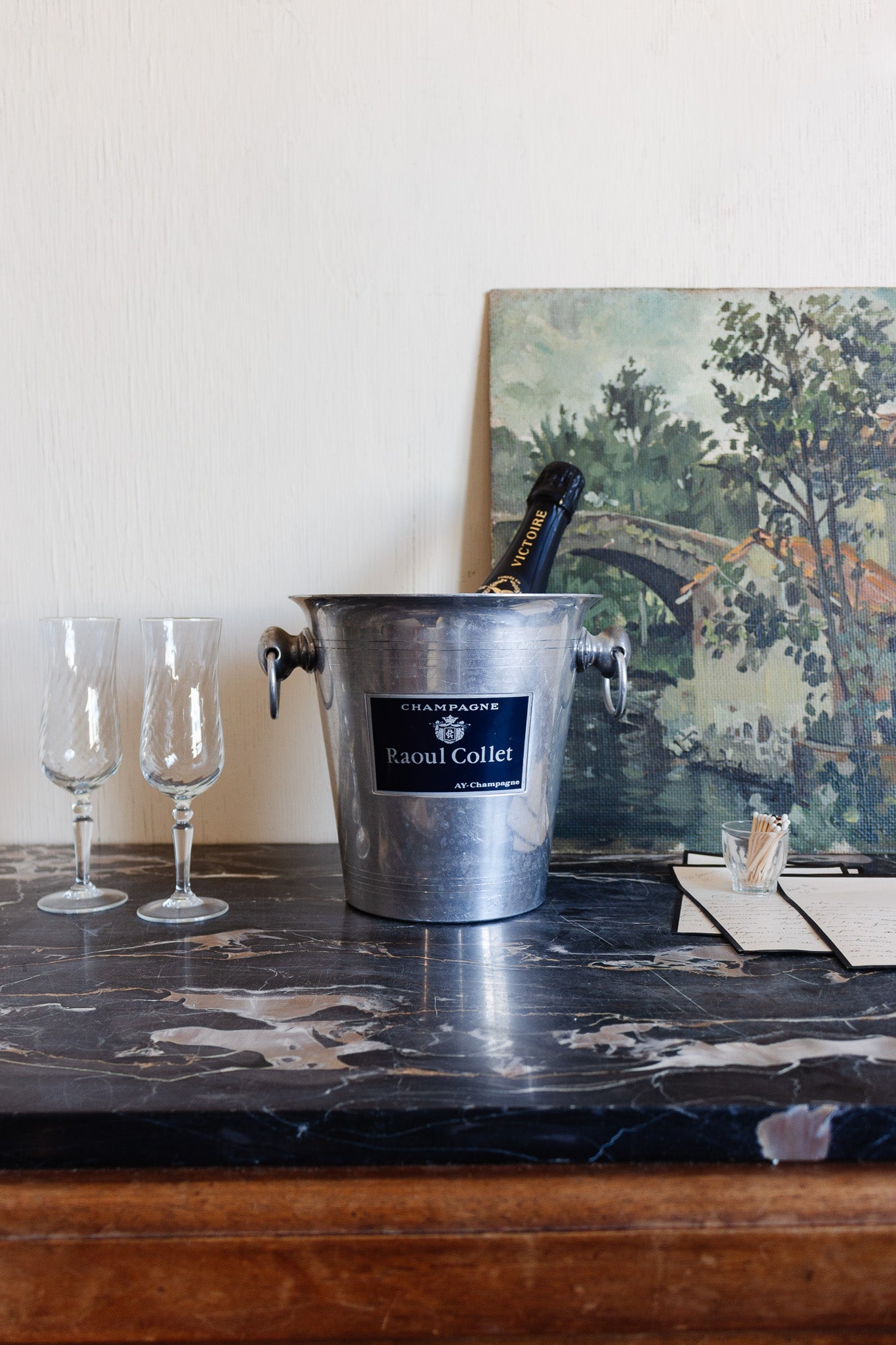 raoul collet vintage french aluminum champagne bucket – Joliette