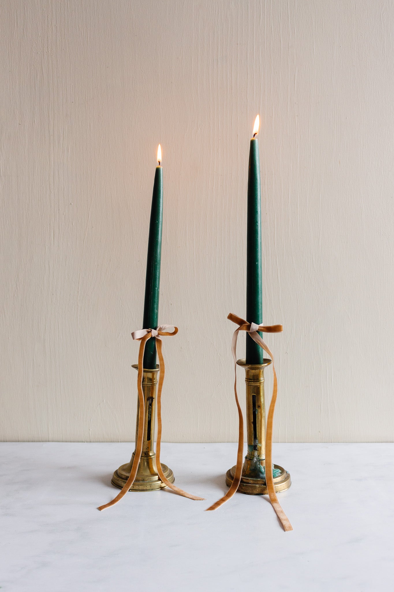 vintage French brass “push up” candlesticks – Joliette
