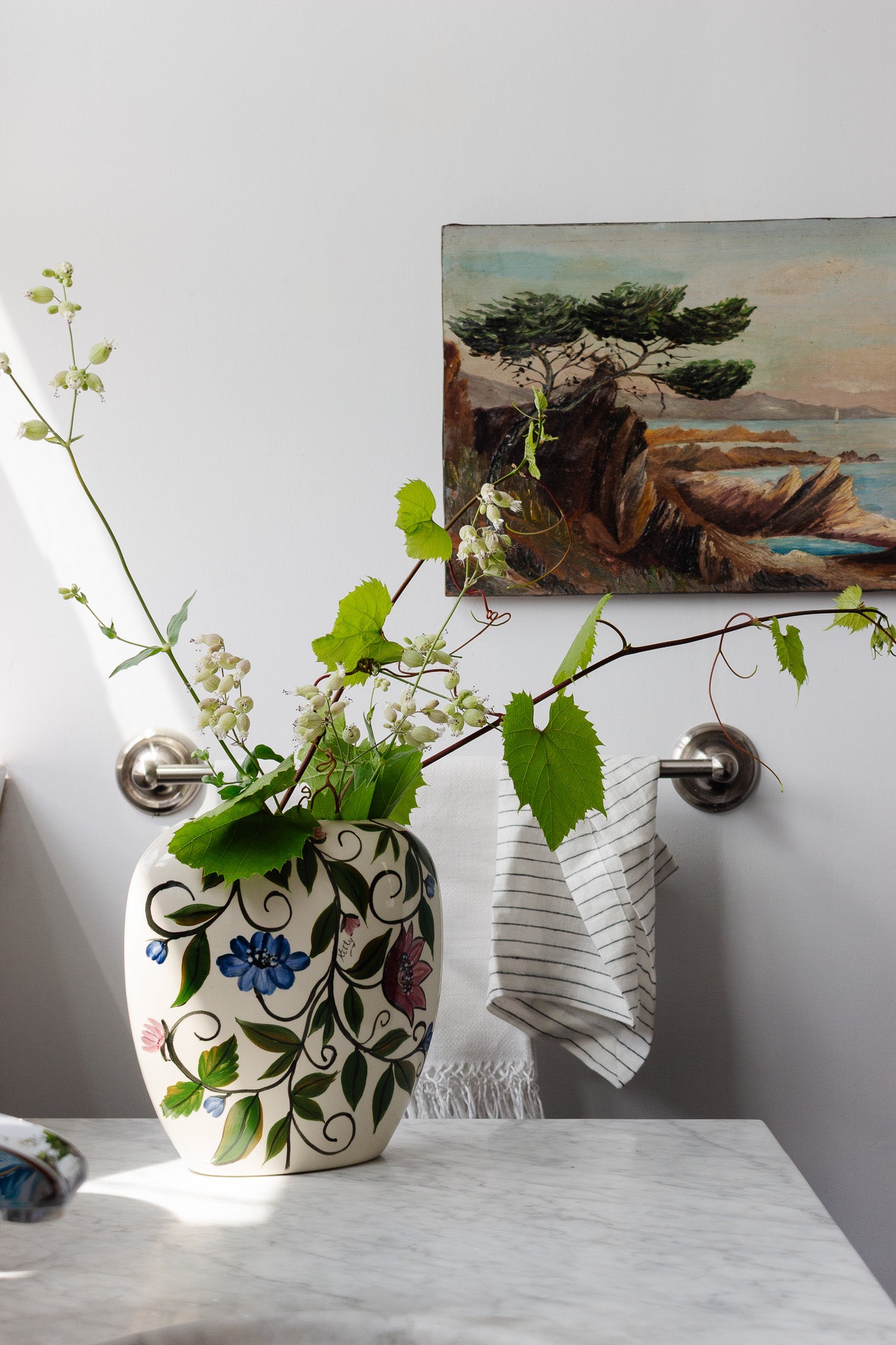 vintage english ceramic floral vase – Joliette
