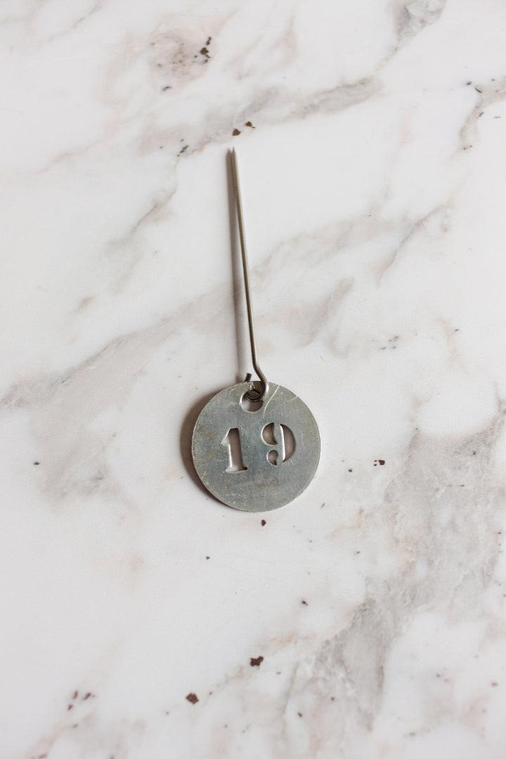 antique French metal key fob – Joliette