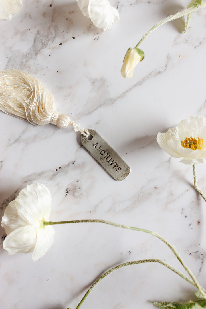 antique French metal key fob – Joliette