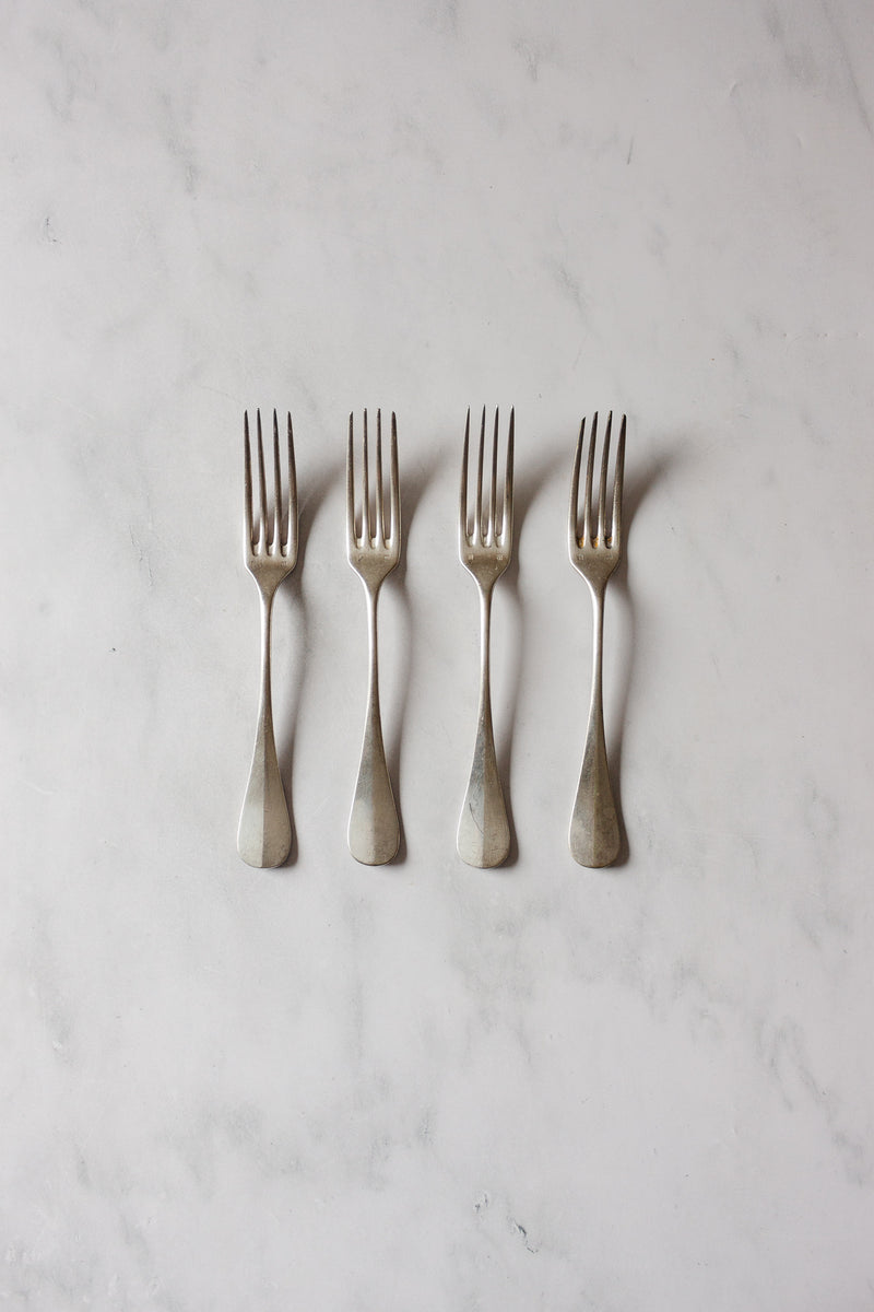 vintage French monogrammed silver flatware, set of 8 – Joliette